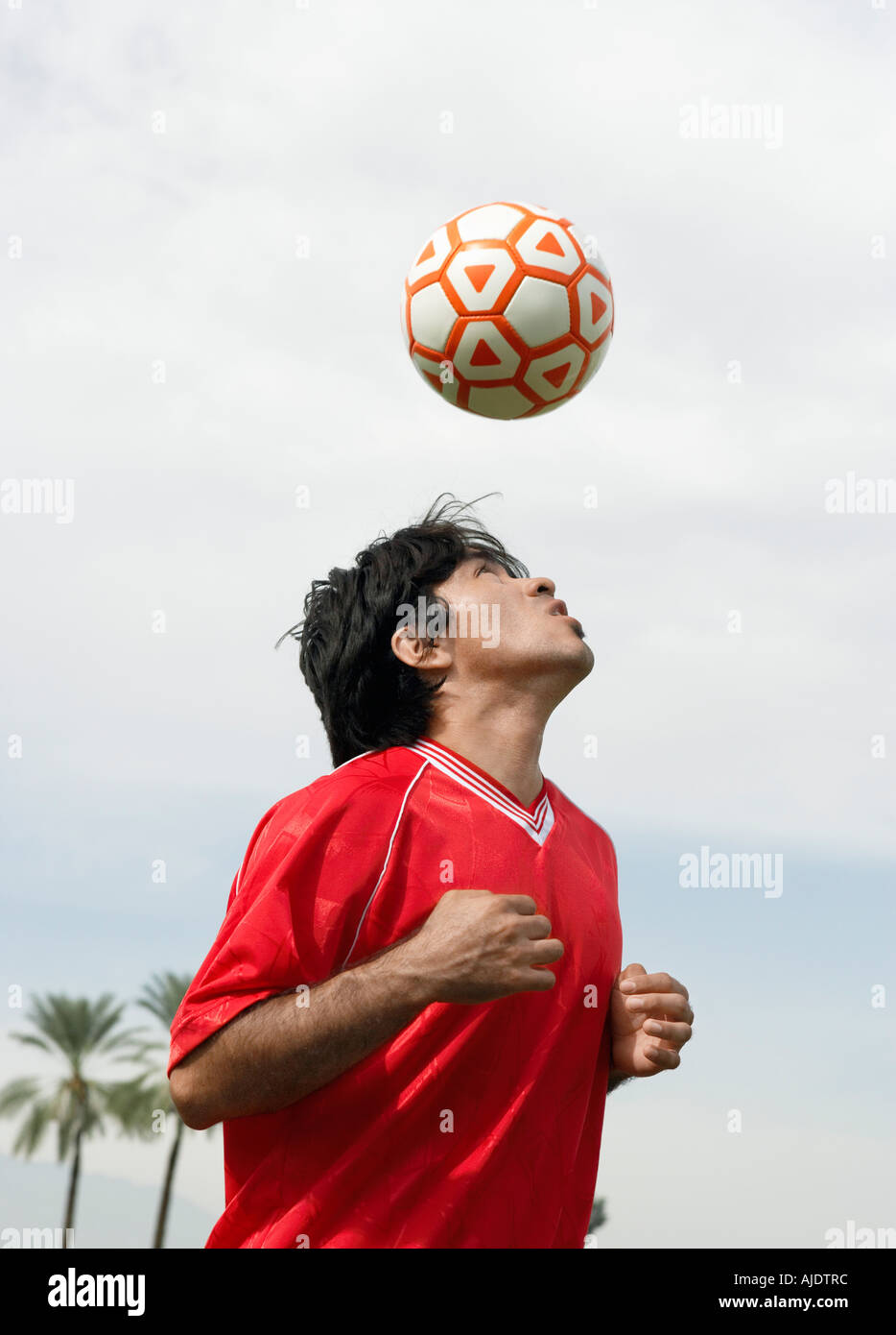 Football strip heading ball hi-res stock photography and images - Alamy