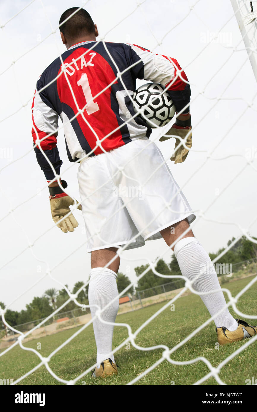 Ball in back of goal hi-res stock photography and images - Alamy