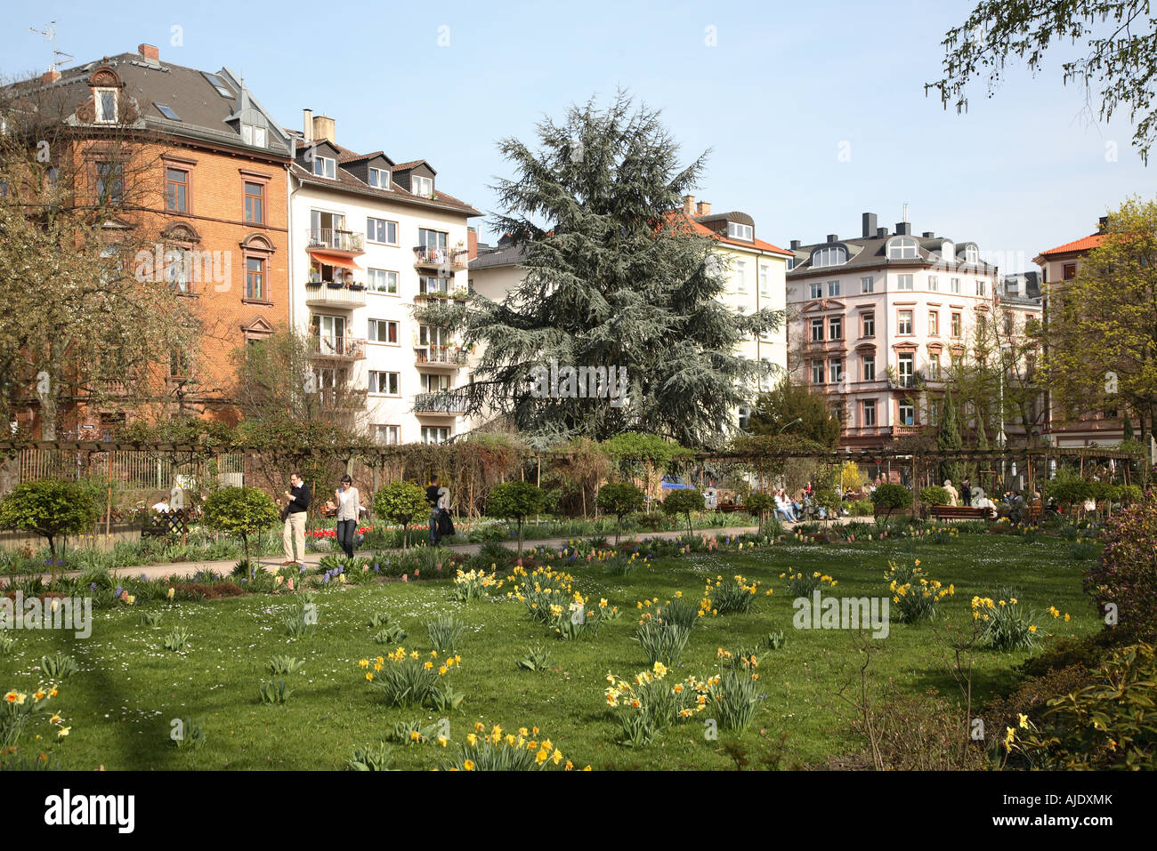 Hessen Hesse Frankfurt Am Main Bethmannpark Bethmann Park Stock Photo ...