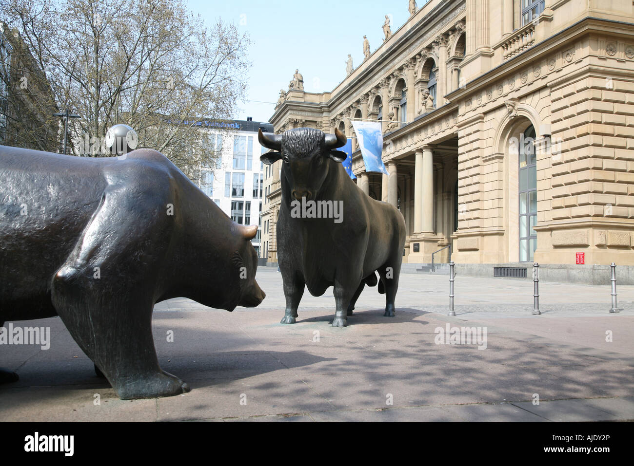 Hessen Hesse Frankfurt Am Main Boerse Stock Market Bulle Bull Und And ...