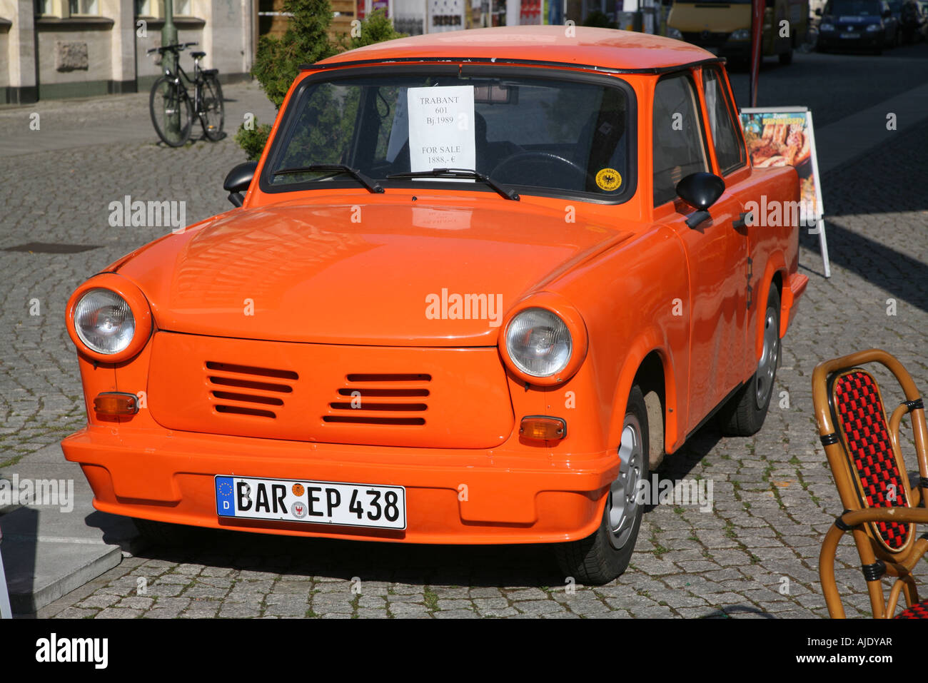 Berlin Trabi Trabant Orange Orangener Stock Photo - Alamy