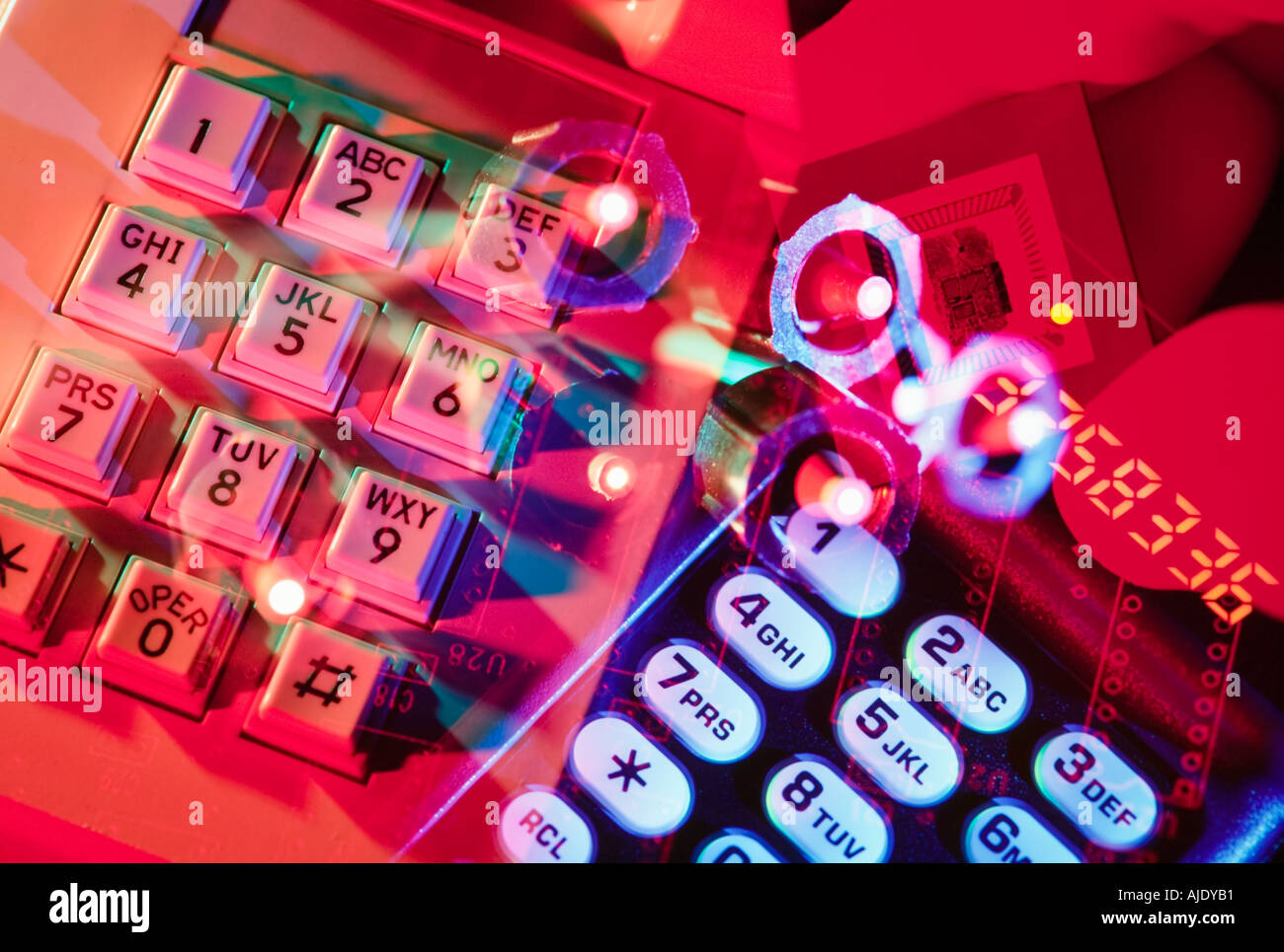 Cell Phone Keypad Phone Keypad IC Fiber Optics Composite Stock Photo ...