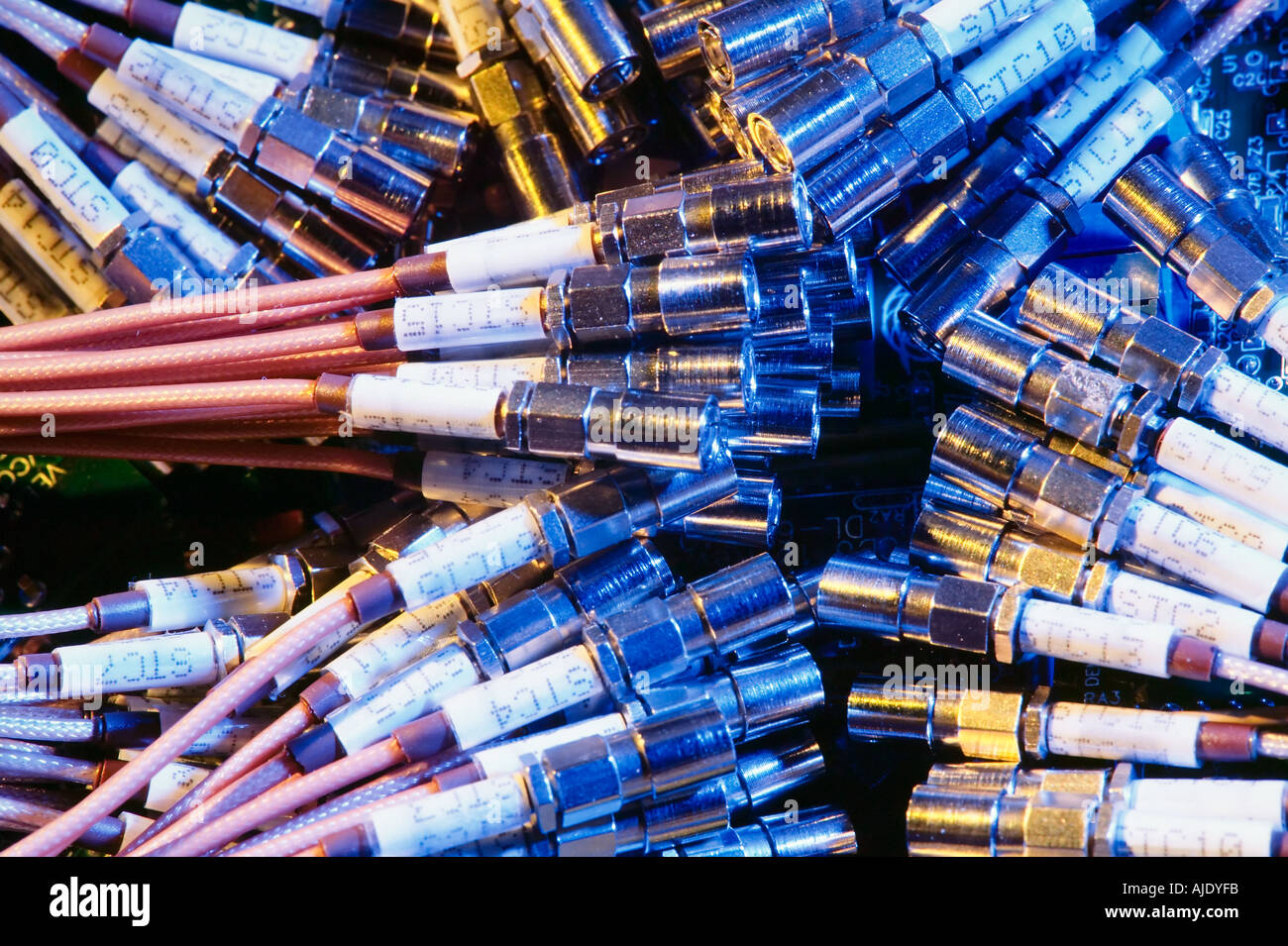 Radio Frequency communications cables Stock Photo - Alamy