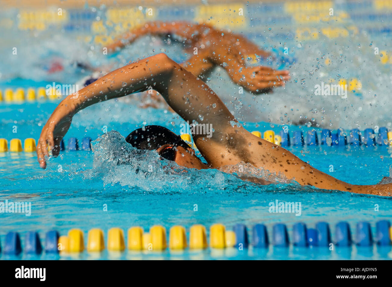 Group swimmers racing in hi-res stock photography and images - Alamy