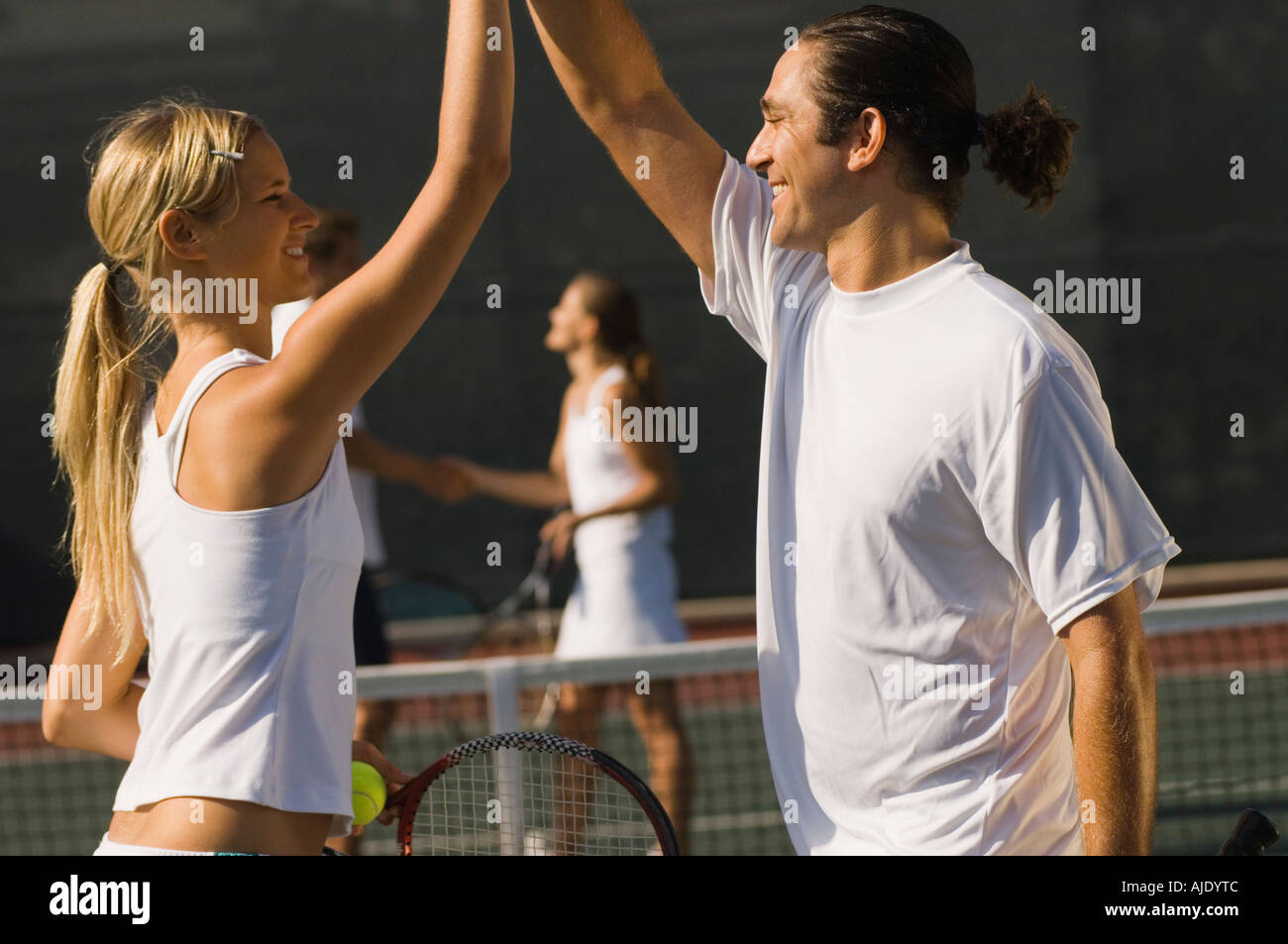Tennis doubles partners hi-res stock photography and images - Alamy