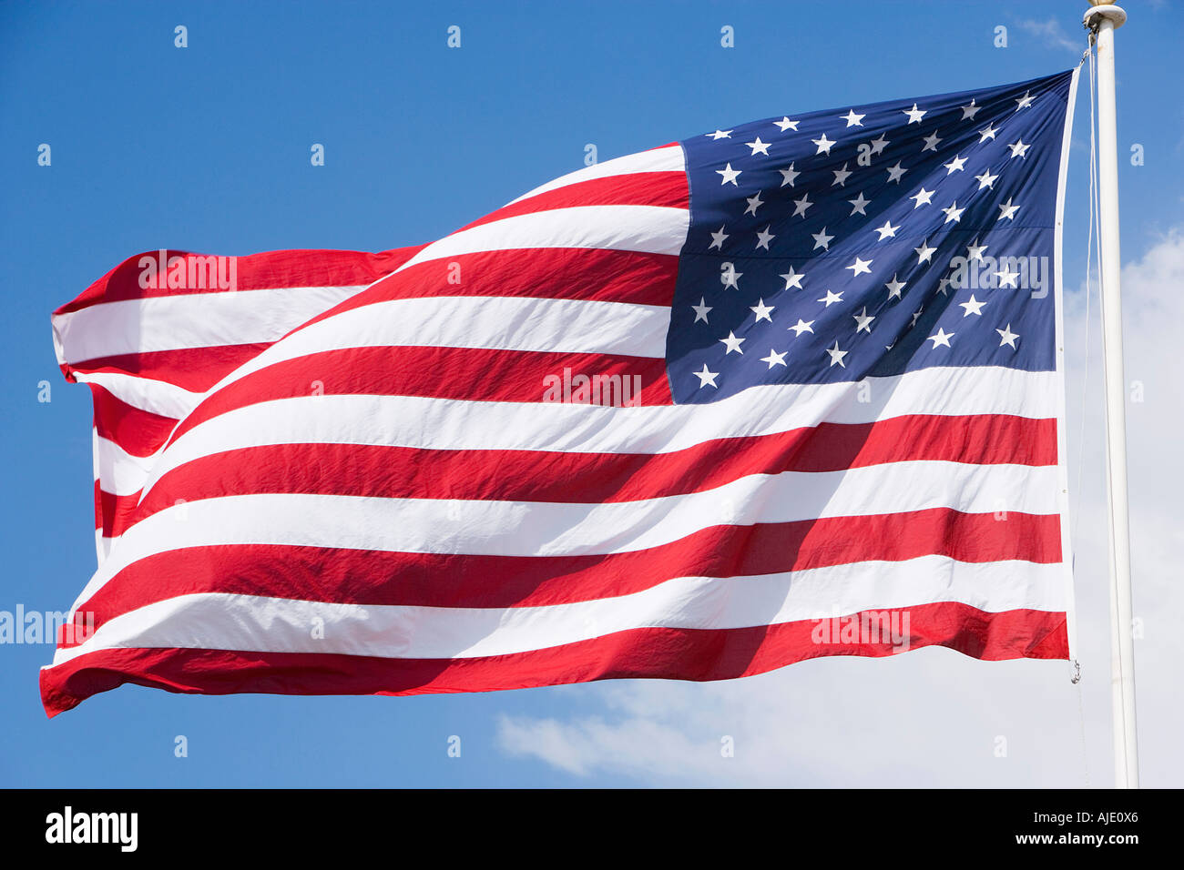 United States flag flapping Stock Photo - Alamy