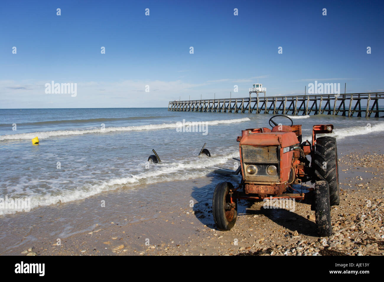 Tractor at Luc Sur Mer Normandy This tractor is used to launch boats ...