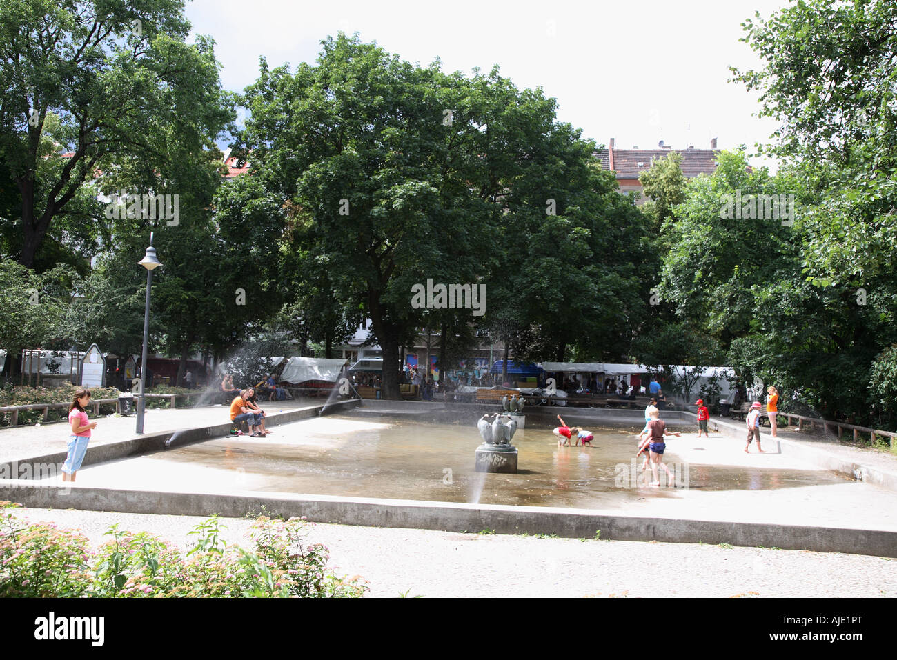 Boxhagener Platz Place Square Friedrichshain Kreuzberg Flohmarkt Stock ...