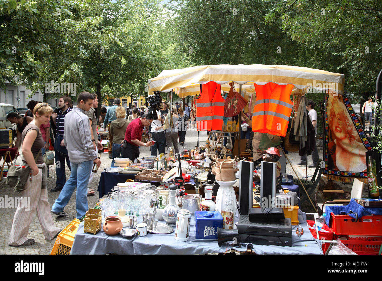 Boxhagener Platz Place Square Friedrichshain Kreuzberg Flohmarkt Stock ...