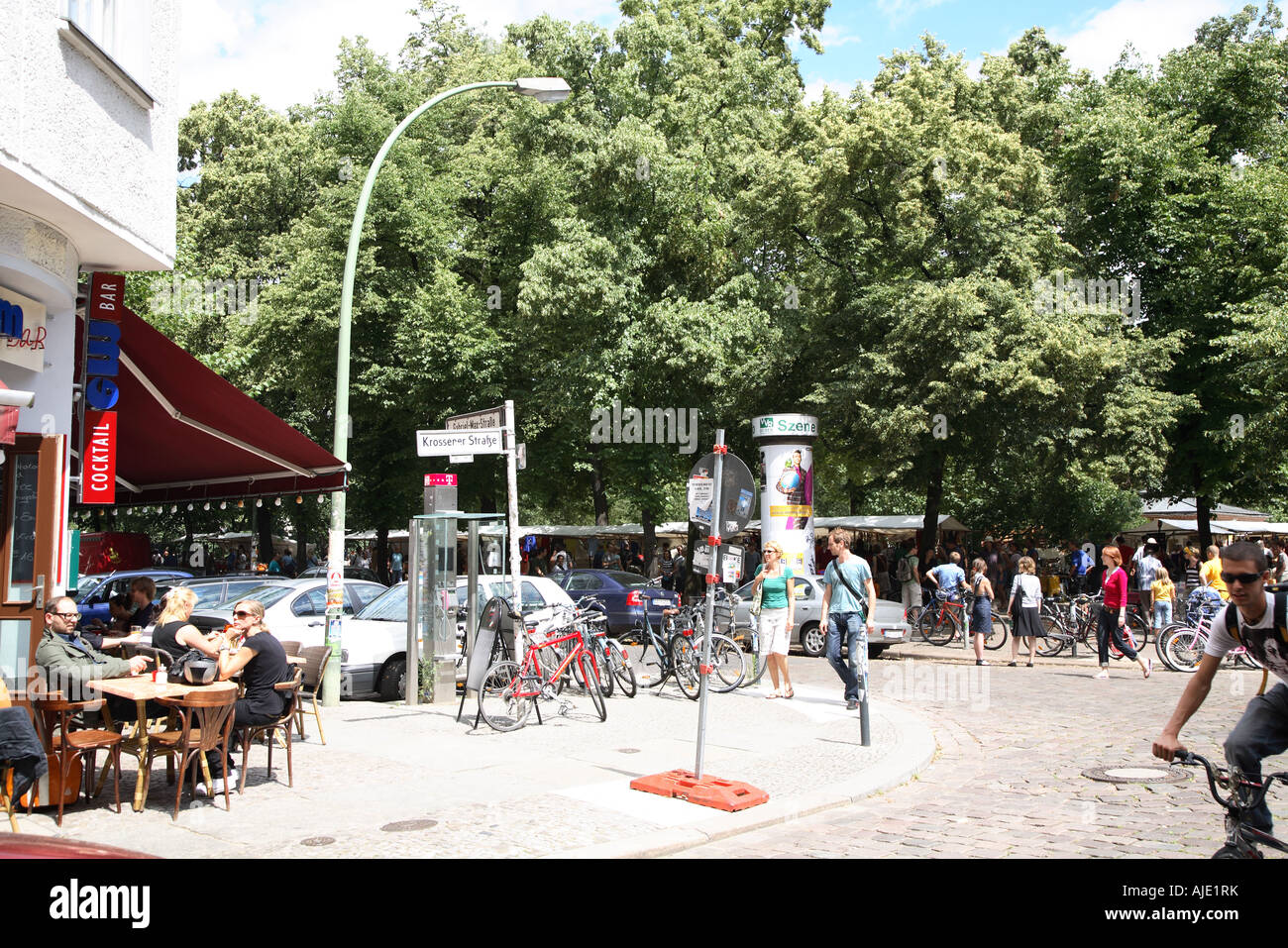 Berlin Boxhagener Platz Place Square Friedrichshain Kreuzberg Flohmarkt ...