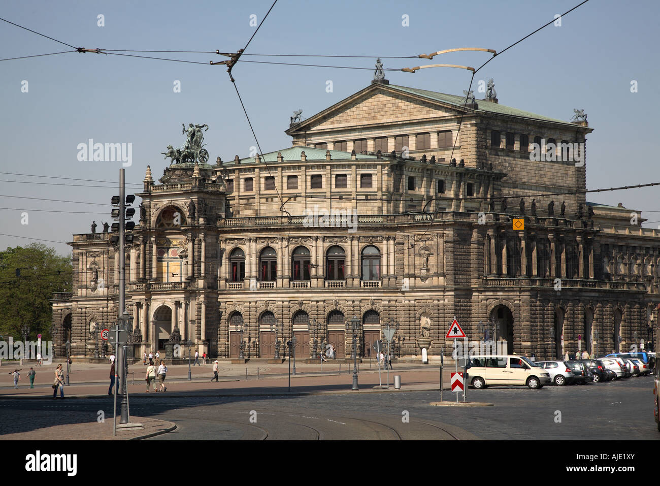 Sachsen Saxony Dresden Semper Oper Opera Theaterplatz Theater Platz ...