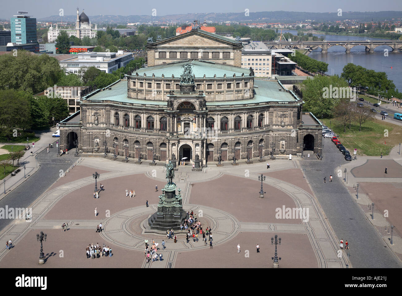 Sachsen Saxony Dresden Semper Oper Opera Theaterplatz Theater Platz ...