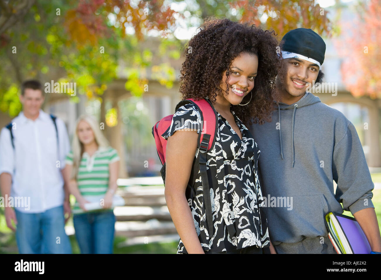 Young student couple on campus, (portrait Stock Photo - Alamy