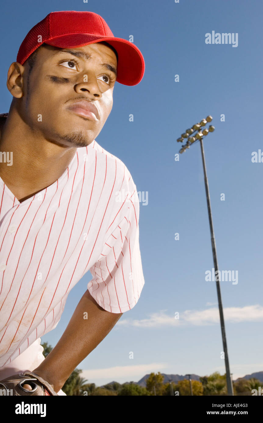 Baseball outfield player, (close-up Stock Photo - Alamy