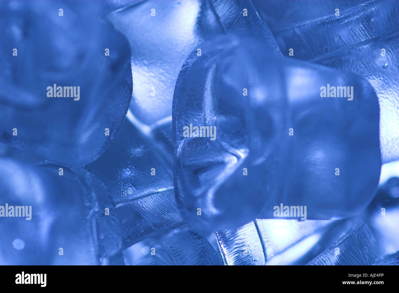 icecubes tinted blue to simulate extreme cold Stock Photo - Alamy