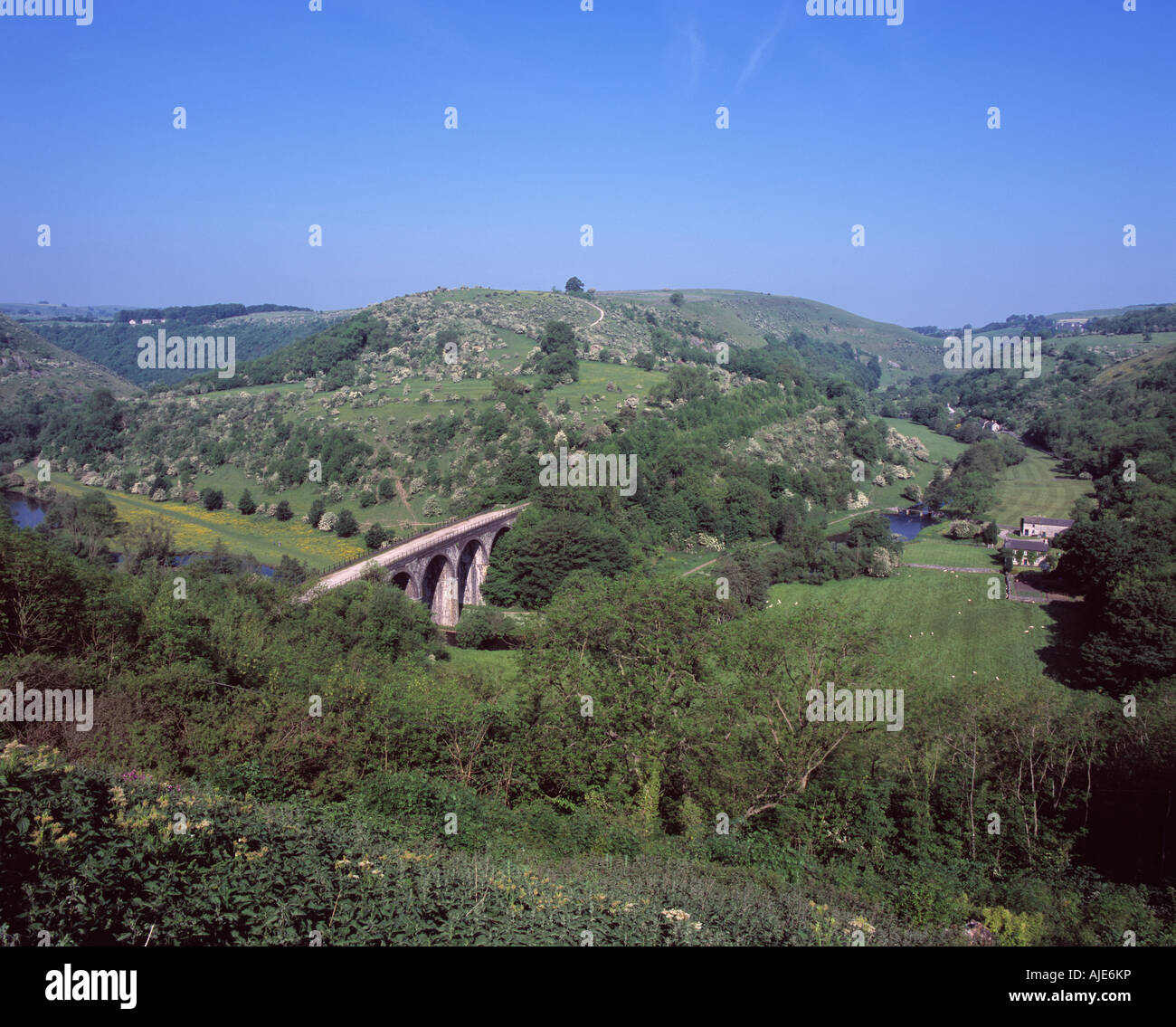 Monsal trail viaduct view hi-res stock photography and images - Alamy