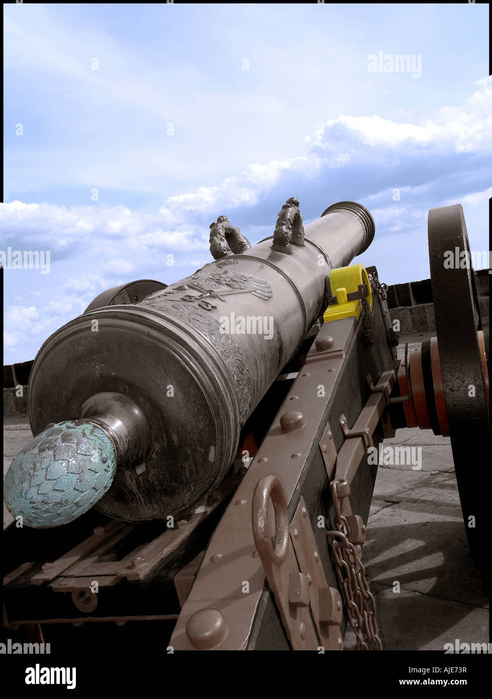 Once deadly weapon 6, old cannon Stock Photo - Alamy