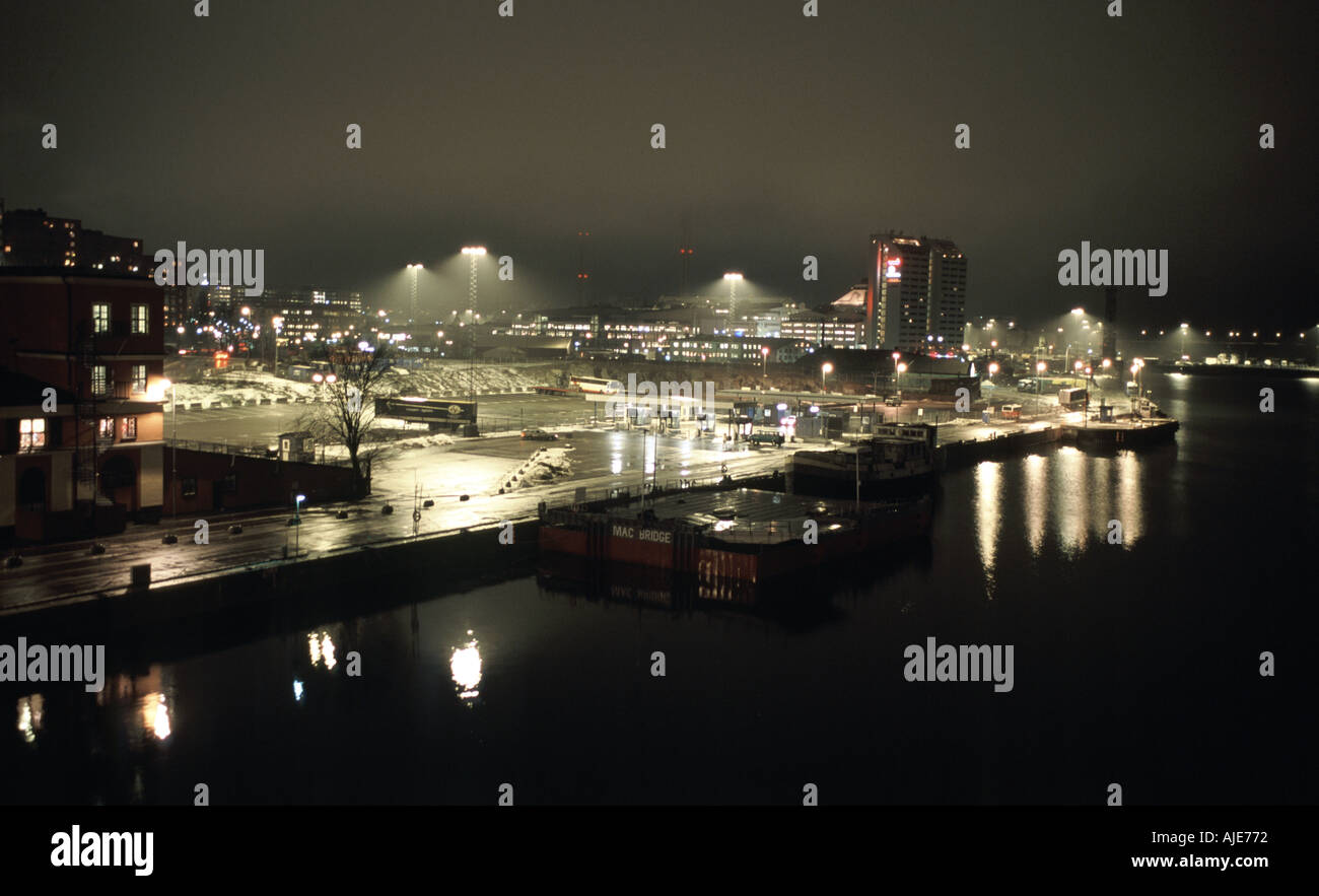 Stockholm Ferry Terminal at night Stock Photo - Alamy