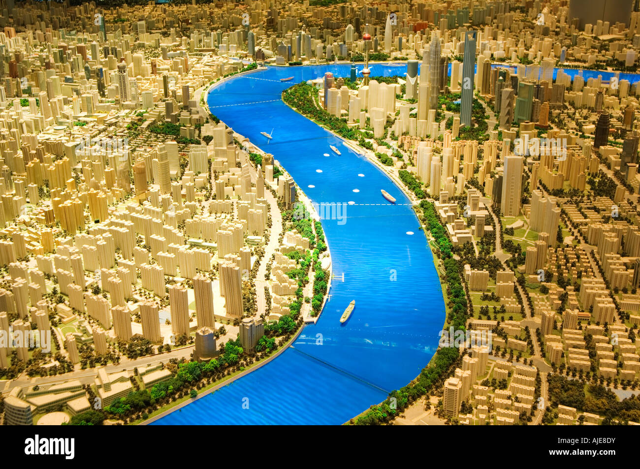 Illuminated scale plan of the Shanghai of the future Shanghai Urban ...