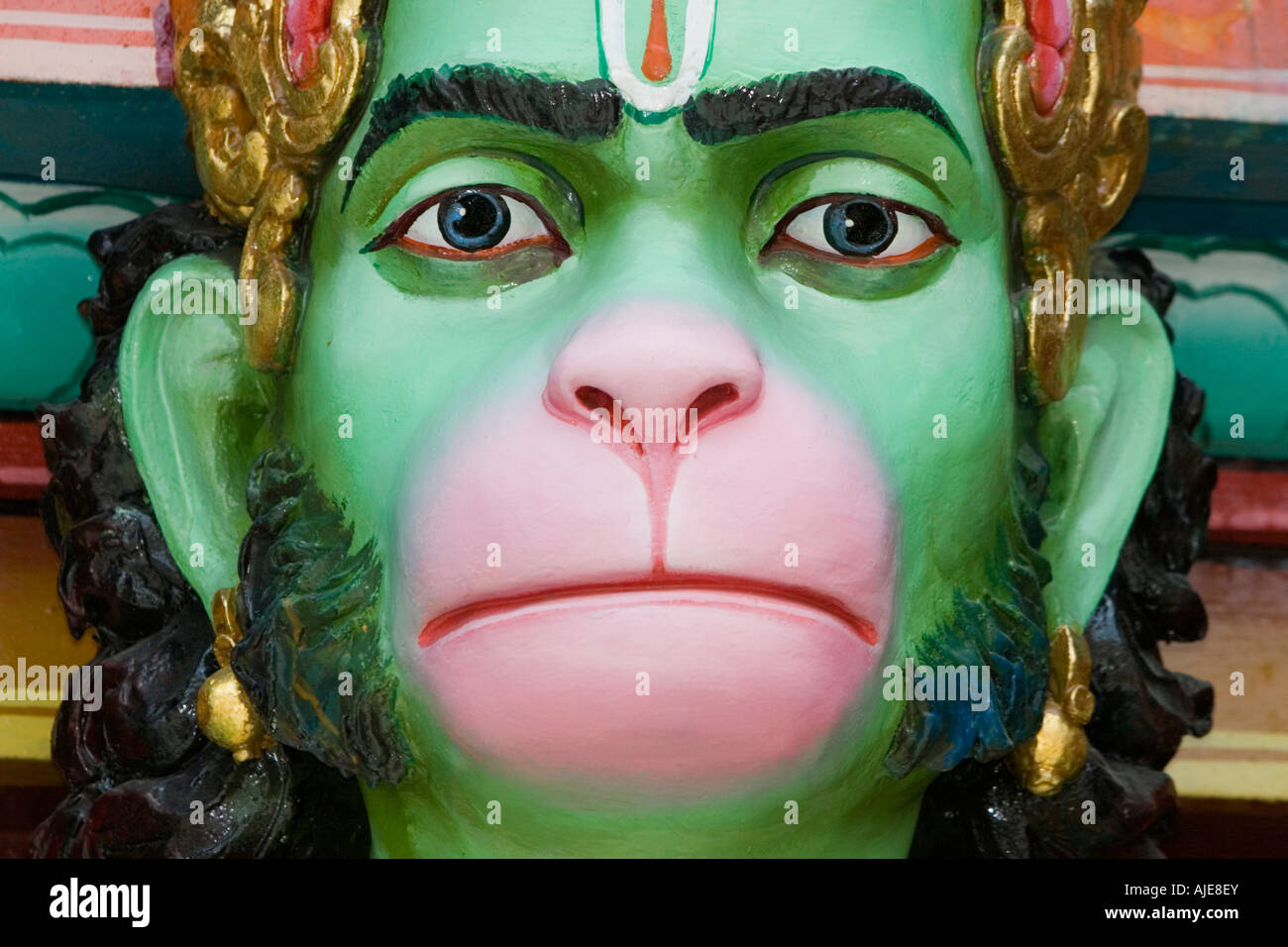 Hanuman Hindu monkey god sculpture Sri Vadapathira Kaliamman Temple ...