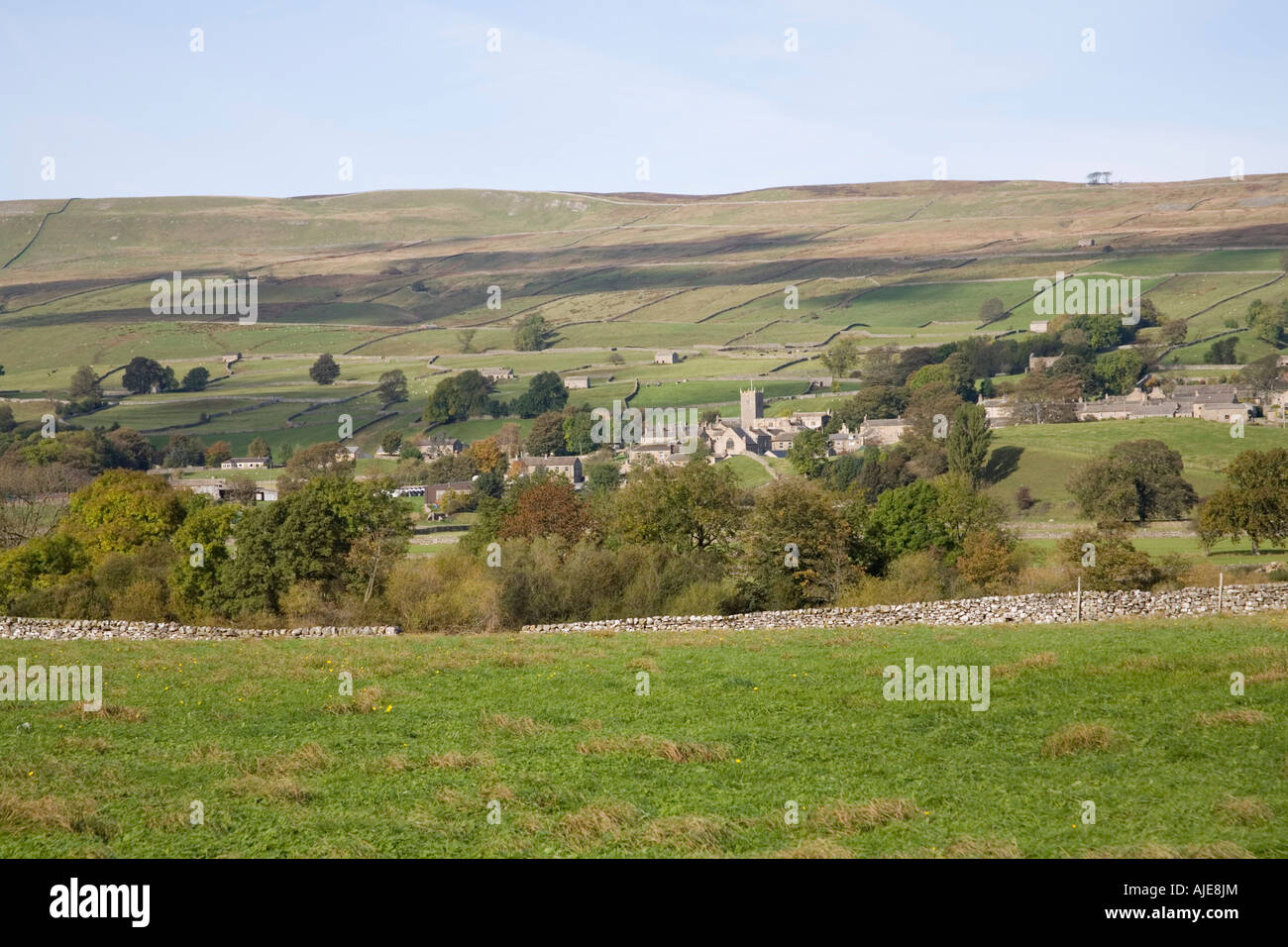 ASKRIGG NORTH YORKSHIRE UK October Looking down on this historic ...
