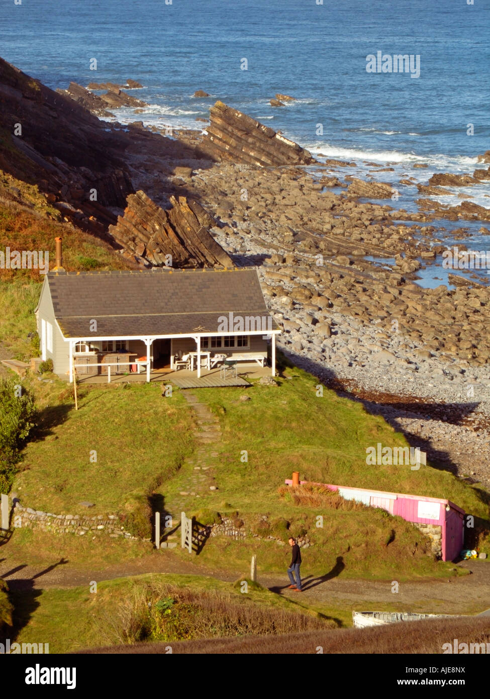 Millook Haven beach, Atlantic Heritage Coast, South West Coast Path ...