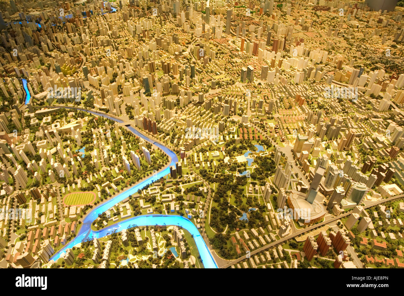 Illuminated scale plan of the Shanghai of the future Shanghai Urban ...