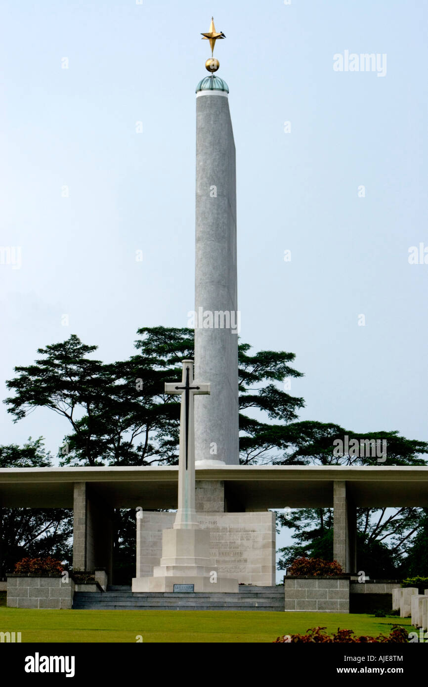 Cross and memorial Kranji War Cemetery Singapore Stock Photo - Alamy