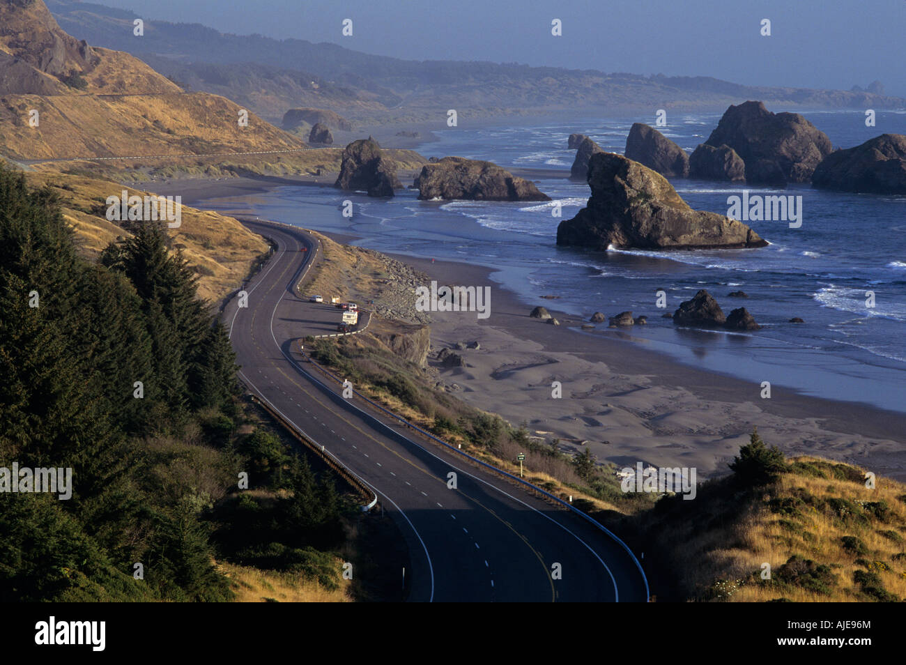 Cape Sebastian State Park Southern Oregon Coast Highway 101 sunset ...
