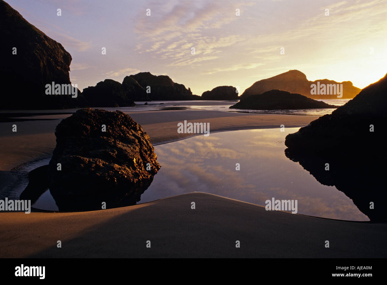 Cape Sebastian State Park Southern Oregon Coast Highway 101 sunset ...