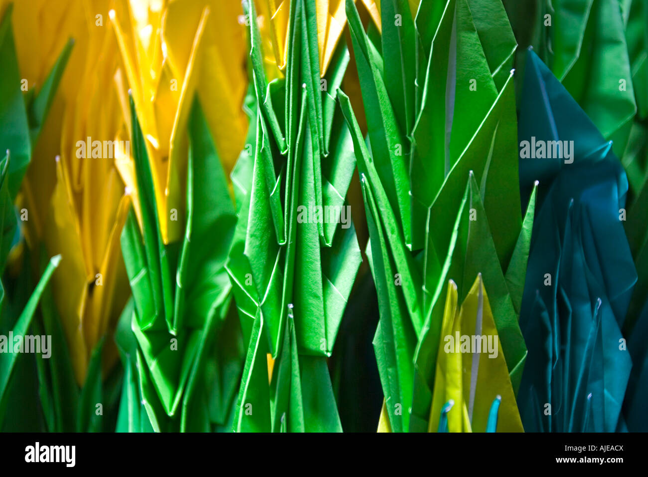 Peace symbol paper crane chains Changi Chapel shrine for Wold War II ...