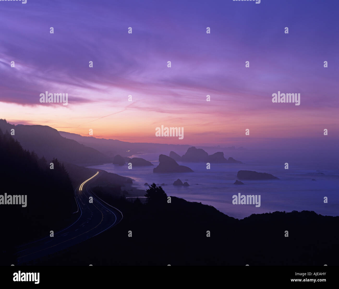 Cape Sebastian State Park Southern Oregon Coast Highway 101 sunrise ...