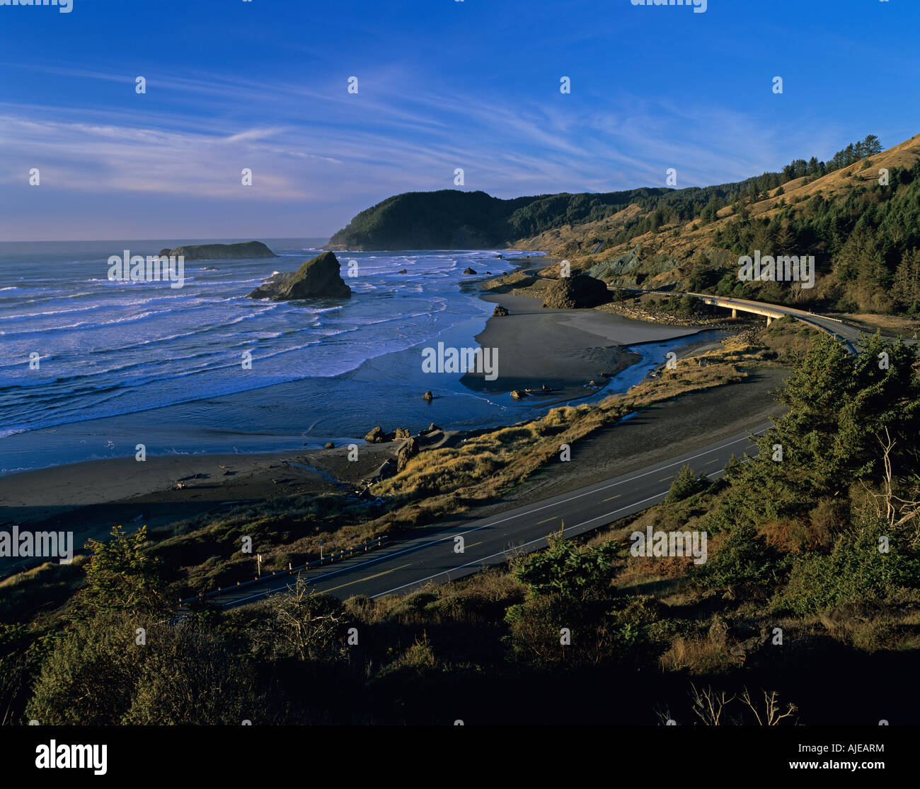 Cape Sebastian State Park Southern Oregon Coast Highway 101 coastline ...