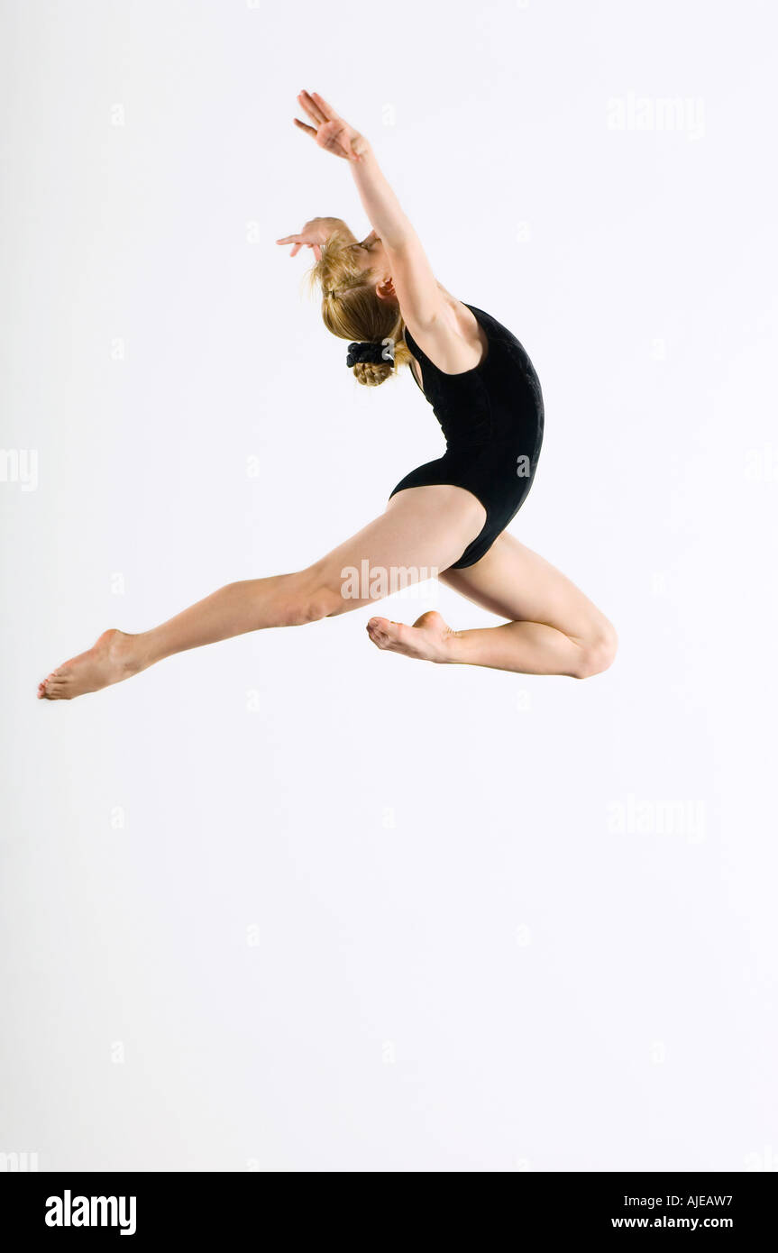 Mid action gymnast hi-res stock photography and images - Alamy