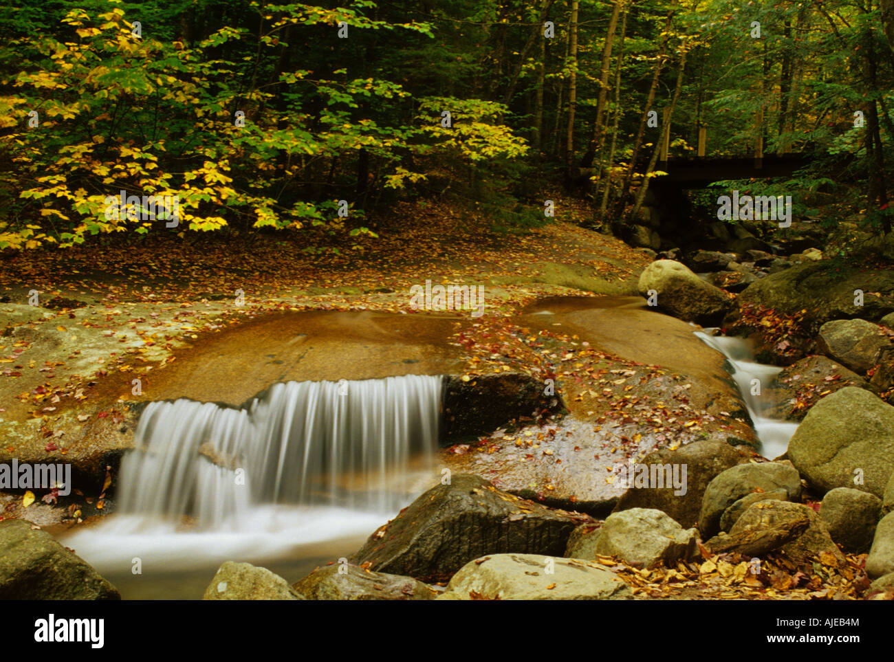 The Flume waterfall in New Hampshire Stock Photo - Alamy