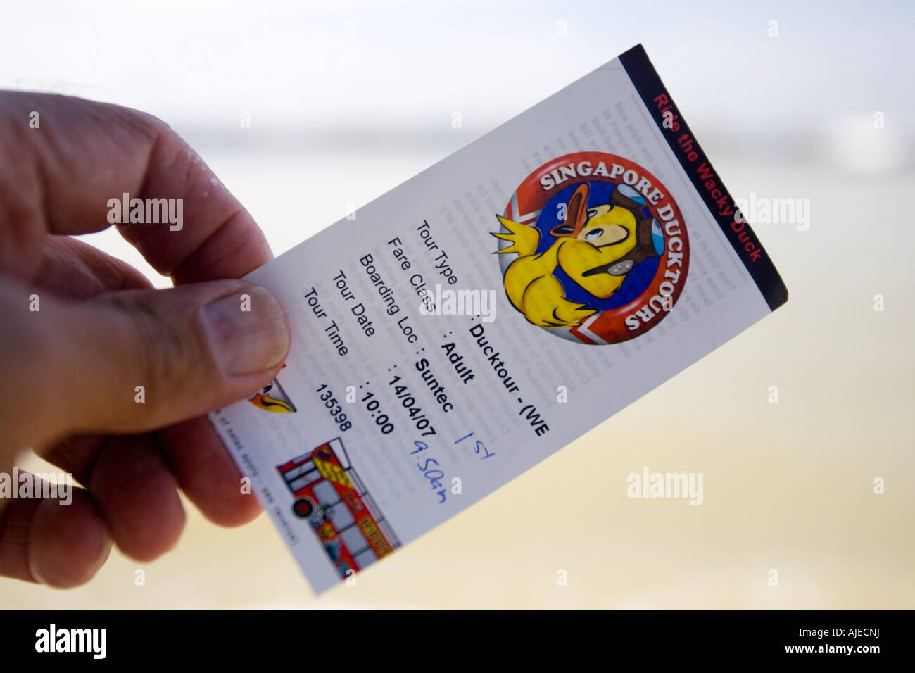 Duck Tours amphibious vehicle excursion ticket Singapore Stock Photo ...