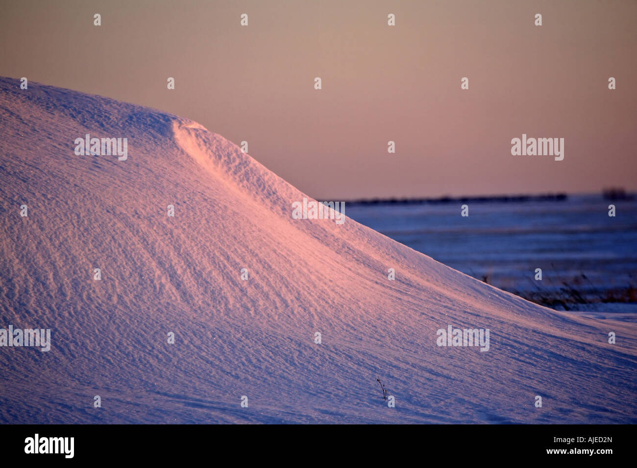 Low light on snow bank Stock Photo - Alamy