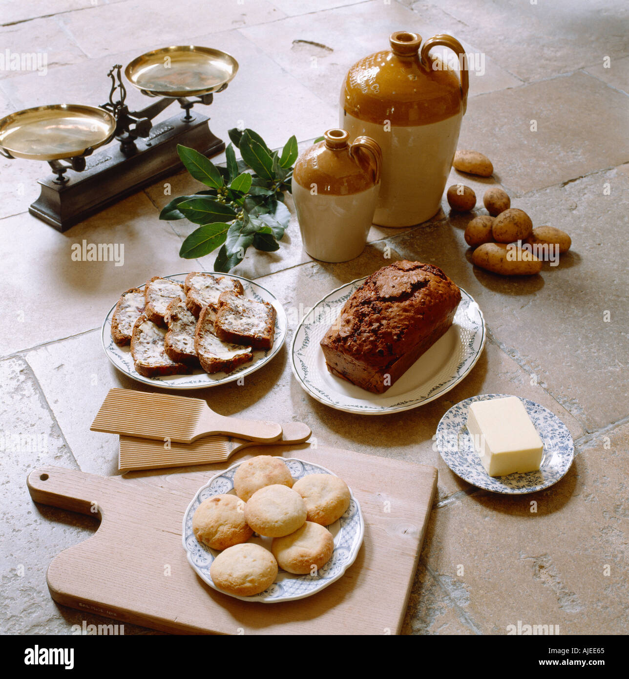 An Irish high tea showing barm brack boiled whisky cake and Irish ...