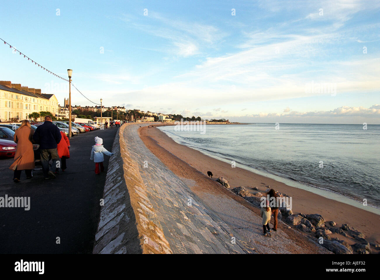 Exmouth Beach Seafront Devon West Stock Photos & Exmouth Beach Seafront ...