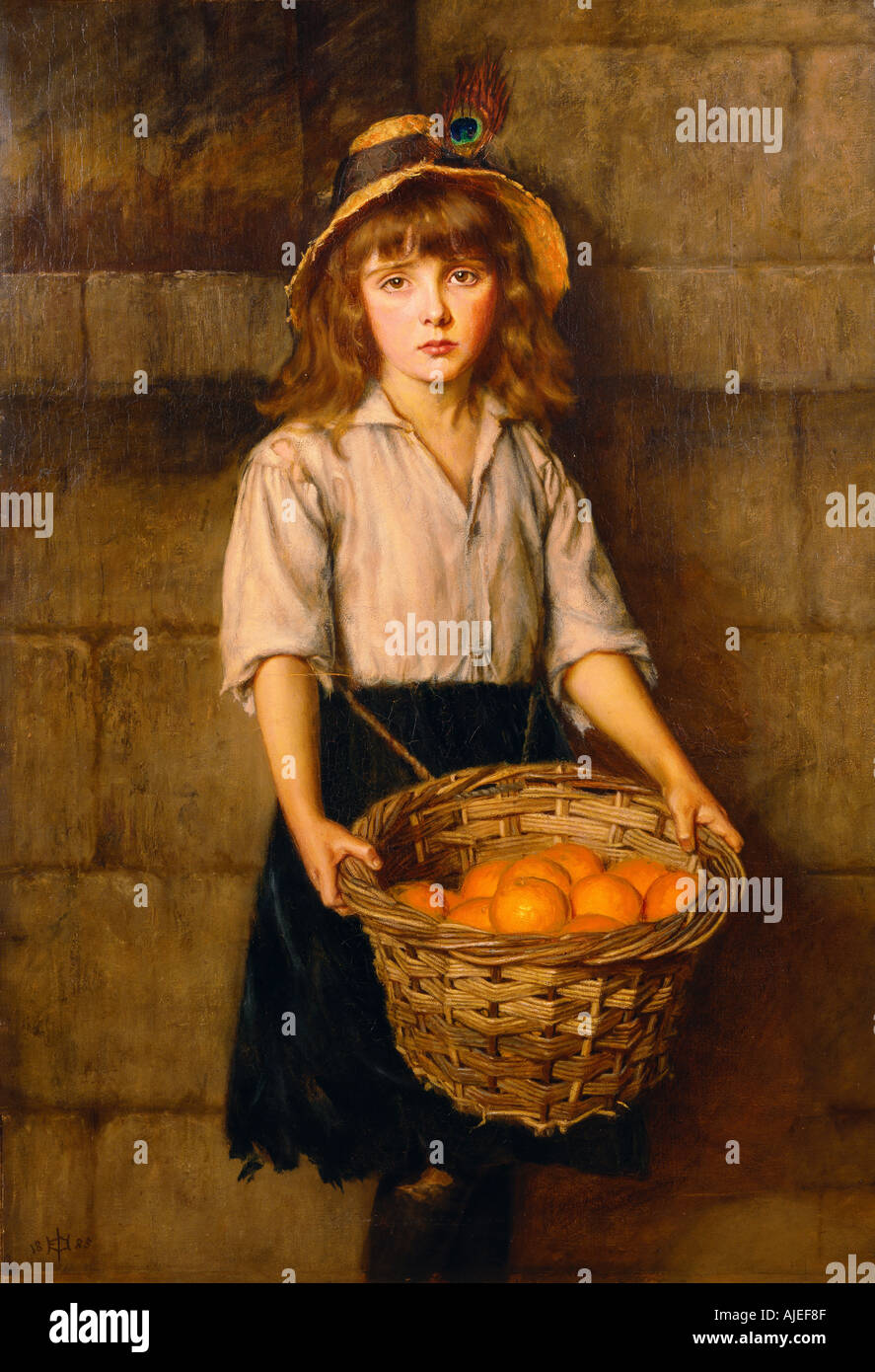 AN ORANGE GIRL dated 1885 by Edward Patry RBA at Cragside ...