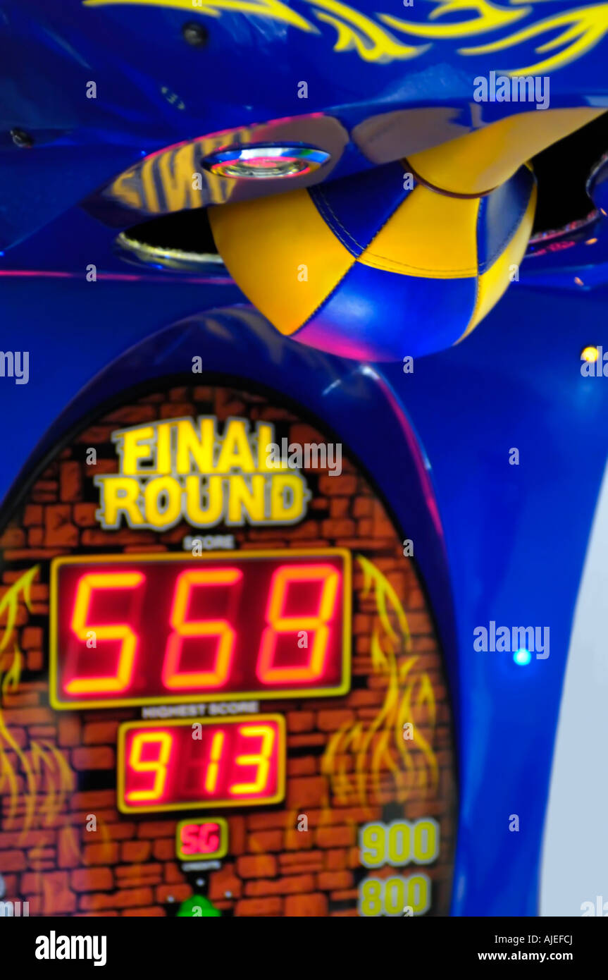 Boxing amusement machine Strength tester Punchline Final Round Stock ...