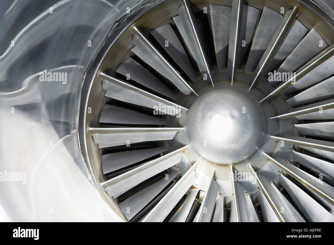 Turbine of jet airplane, close-up Stock Photo - Alamy