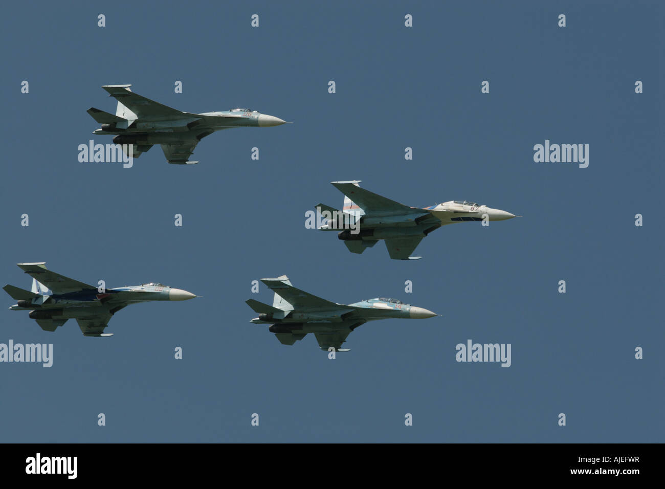 Flight group of fighters MiG Stock Photo - Alamy