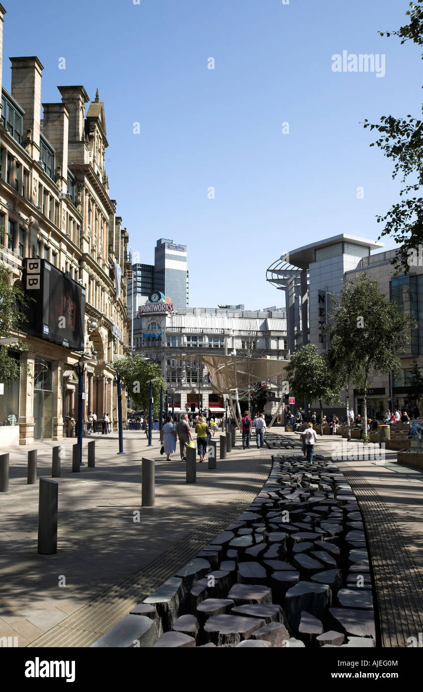 Exchange square in Manchester UK Stock Photo - Alamy