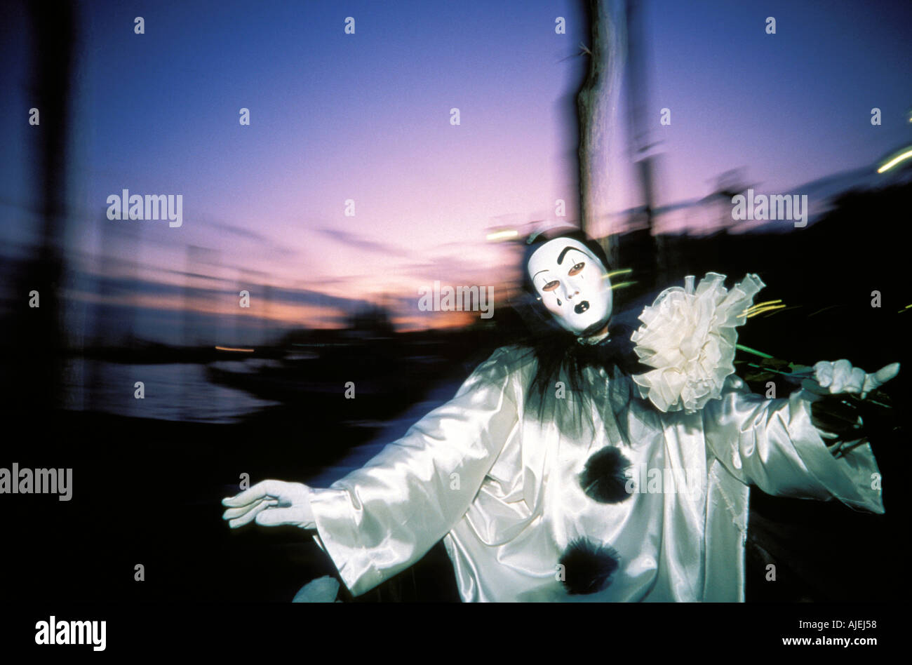 Venice pedrolino at the piazetta Stock Photo - Alamy