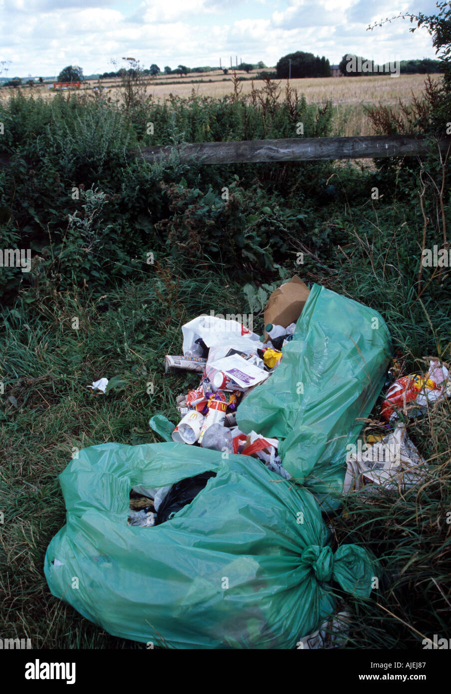 Fly Tipping in The Countryside Stock Photo - Alamy