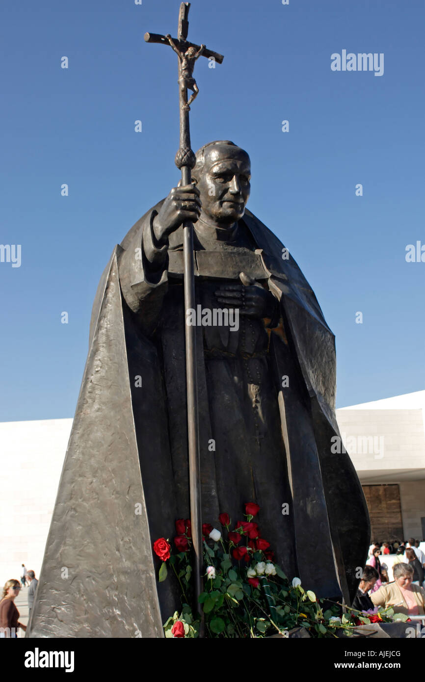Statue of Pope John Paul II at Fatima Portugal Stock Photo - Alamy