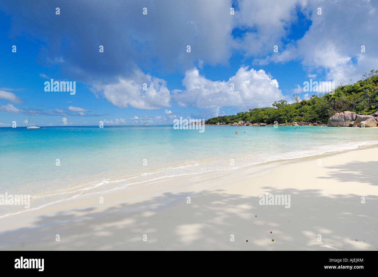 Pristine tropical beach Stock Photo - Alamy