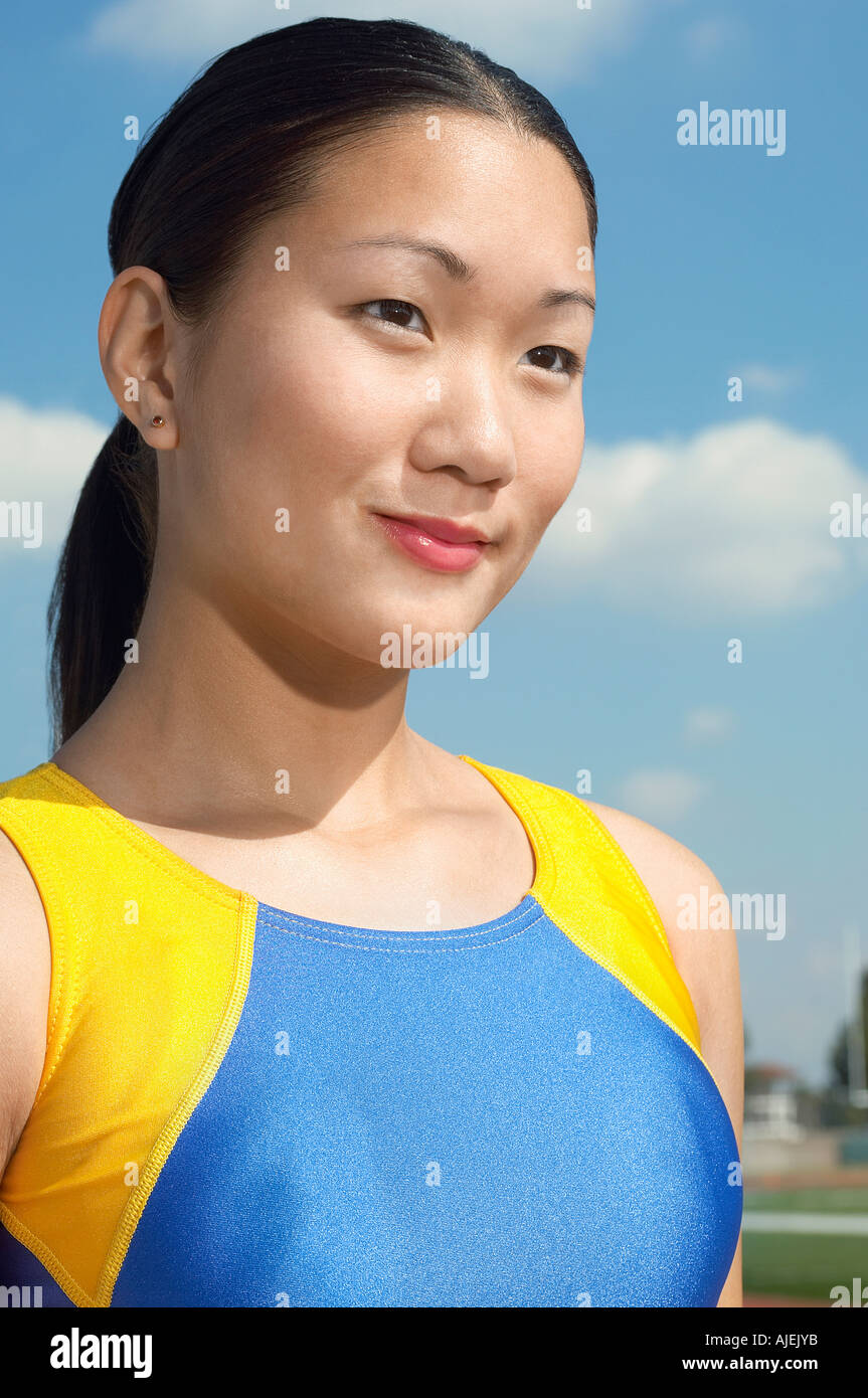 Female athlete, head and shoulders Stock Photo - Alamy