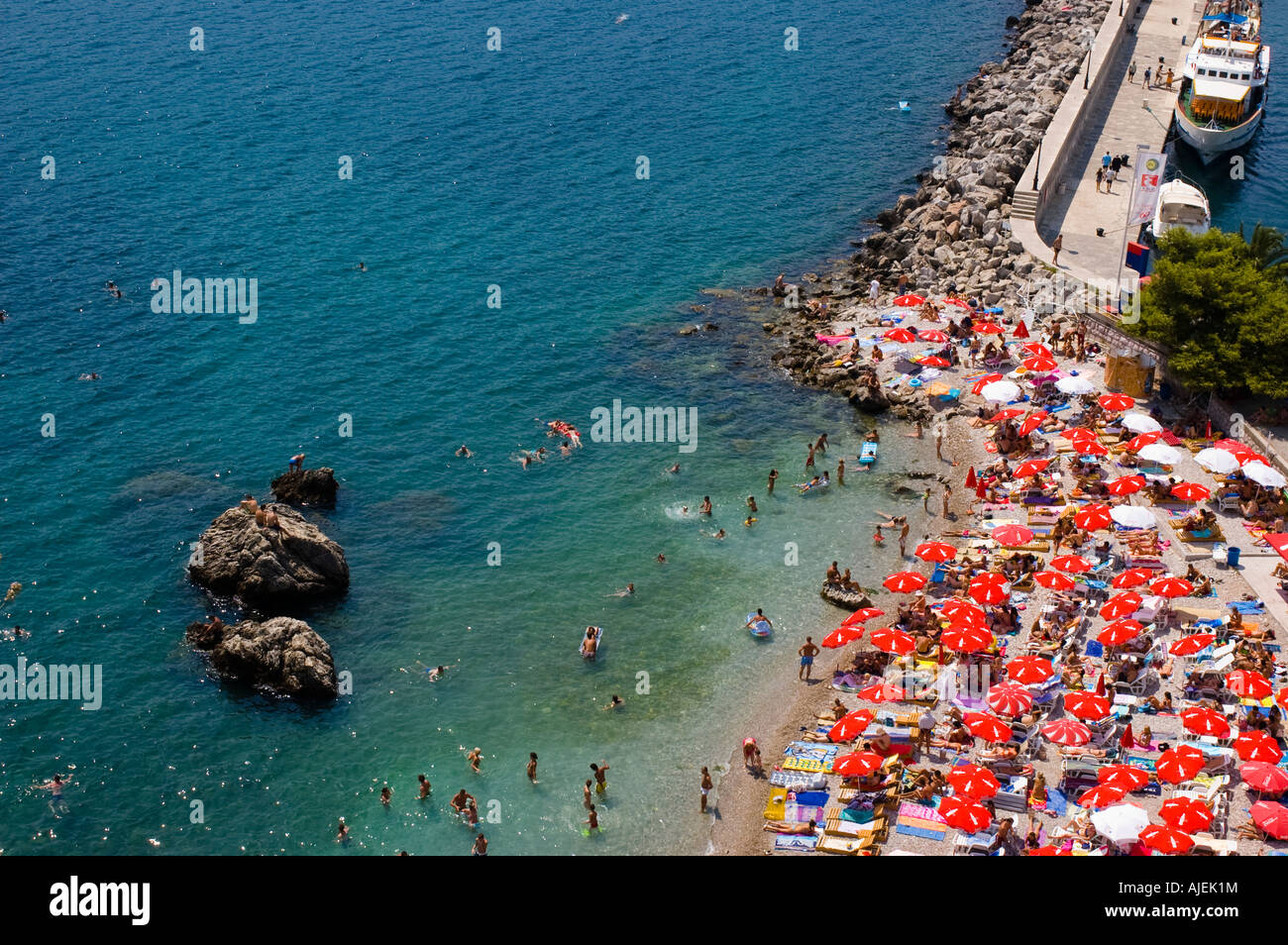 Herceg Novi beach view, Montenegro Stock Photo - Alamy
